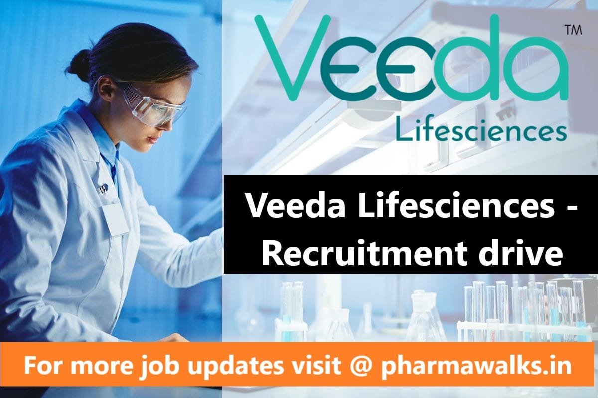 Veeda Lifesciences - Walk-in for M.Sc., B Pharm, M Pharm Freshers ...